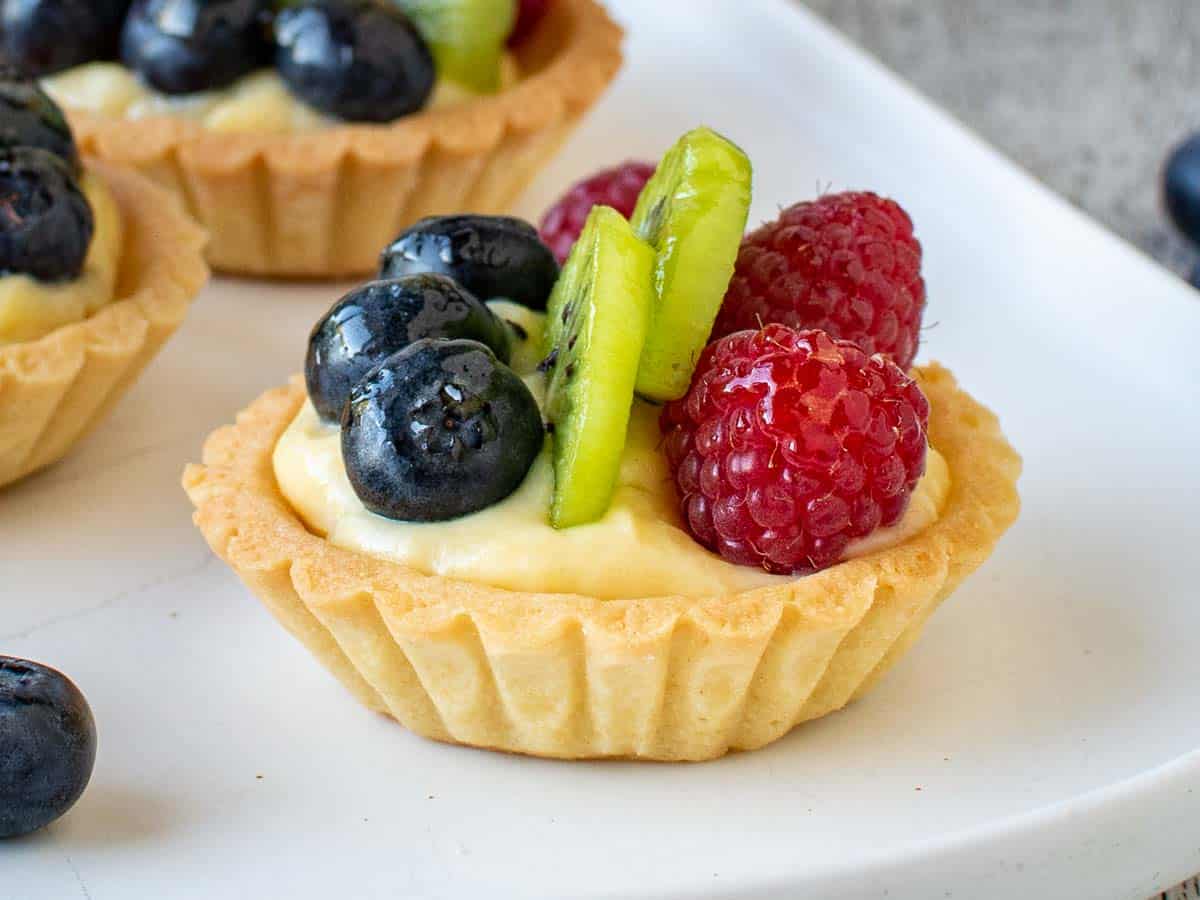 Mini Fruit Tarts with Italian Pastry Cream Filling