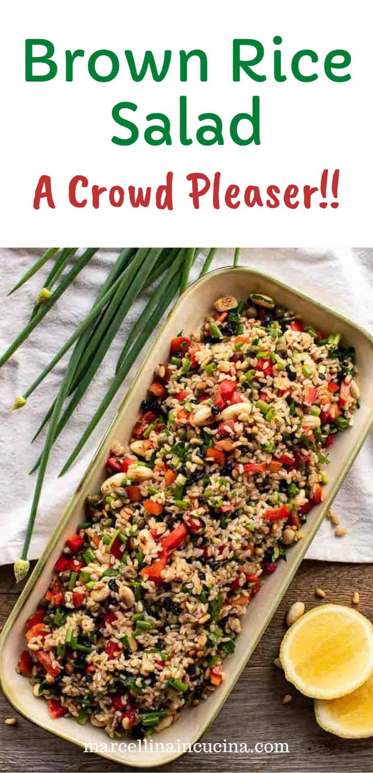 Delicious Brown Rice Salad Recipe - Marcellina In Cucina