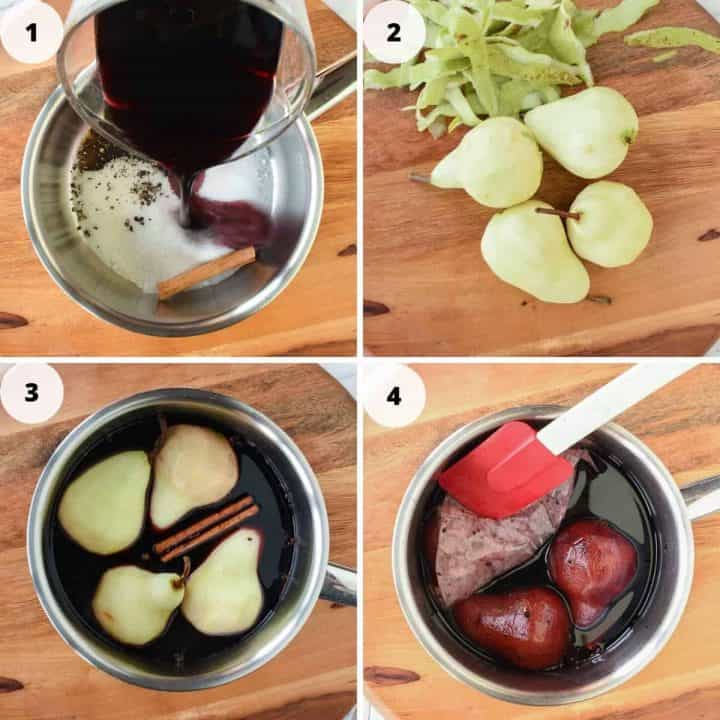 Red Wine Poached Pears Recipe