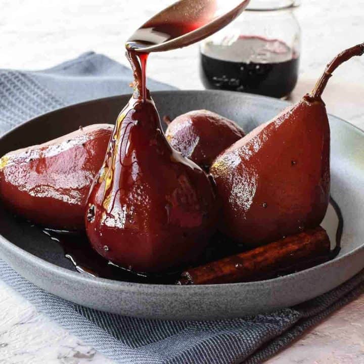 Red Wine Poached Pears Recipe