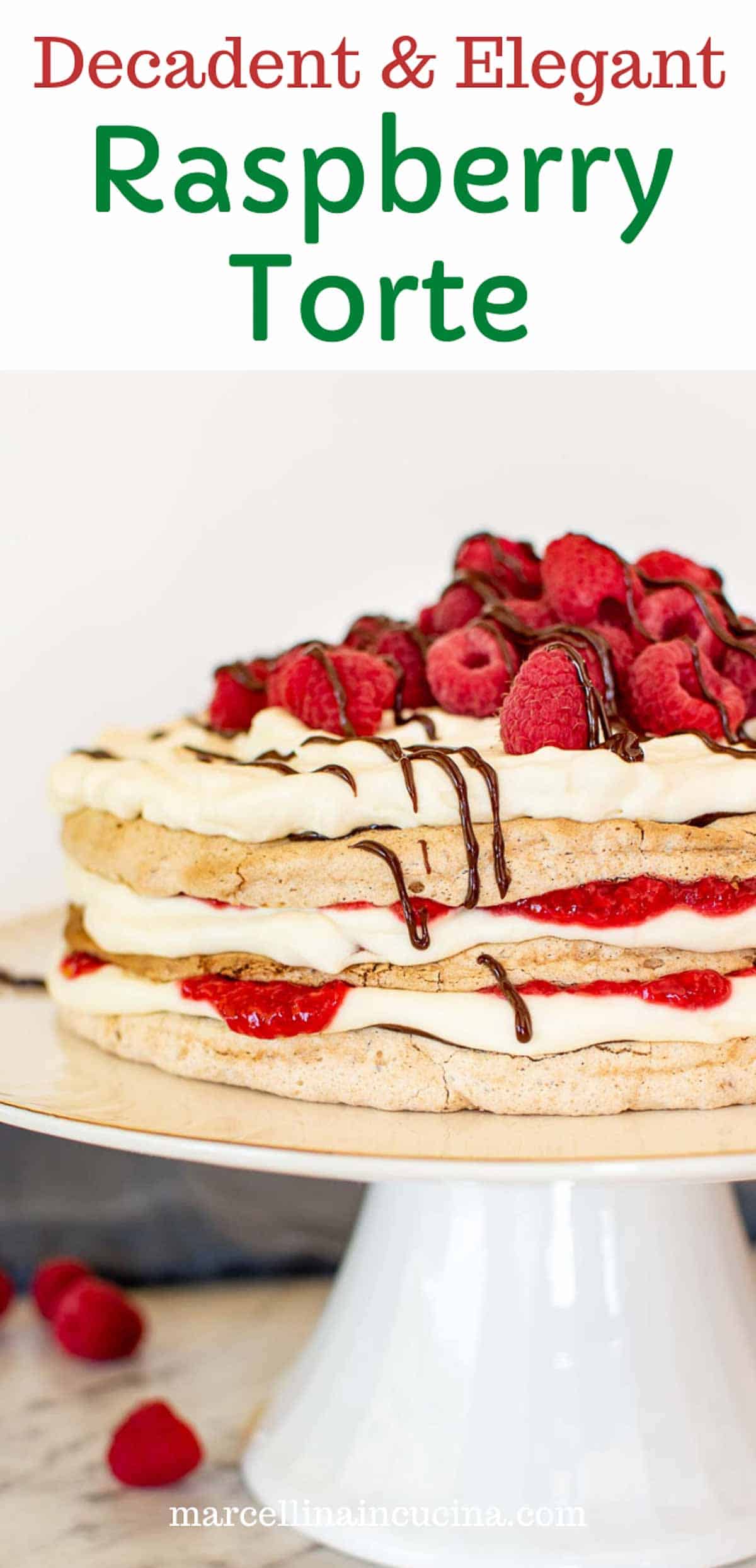 Raspberry Torte with Chocolate {Best Ever} | Marcellina in Cucina