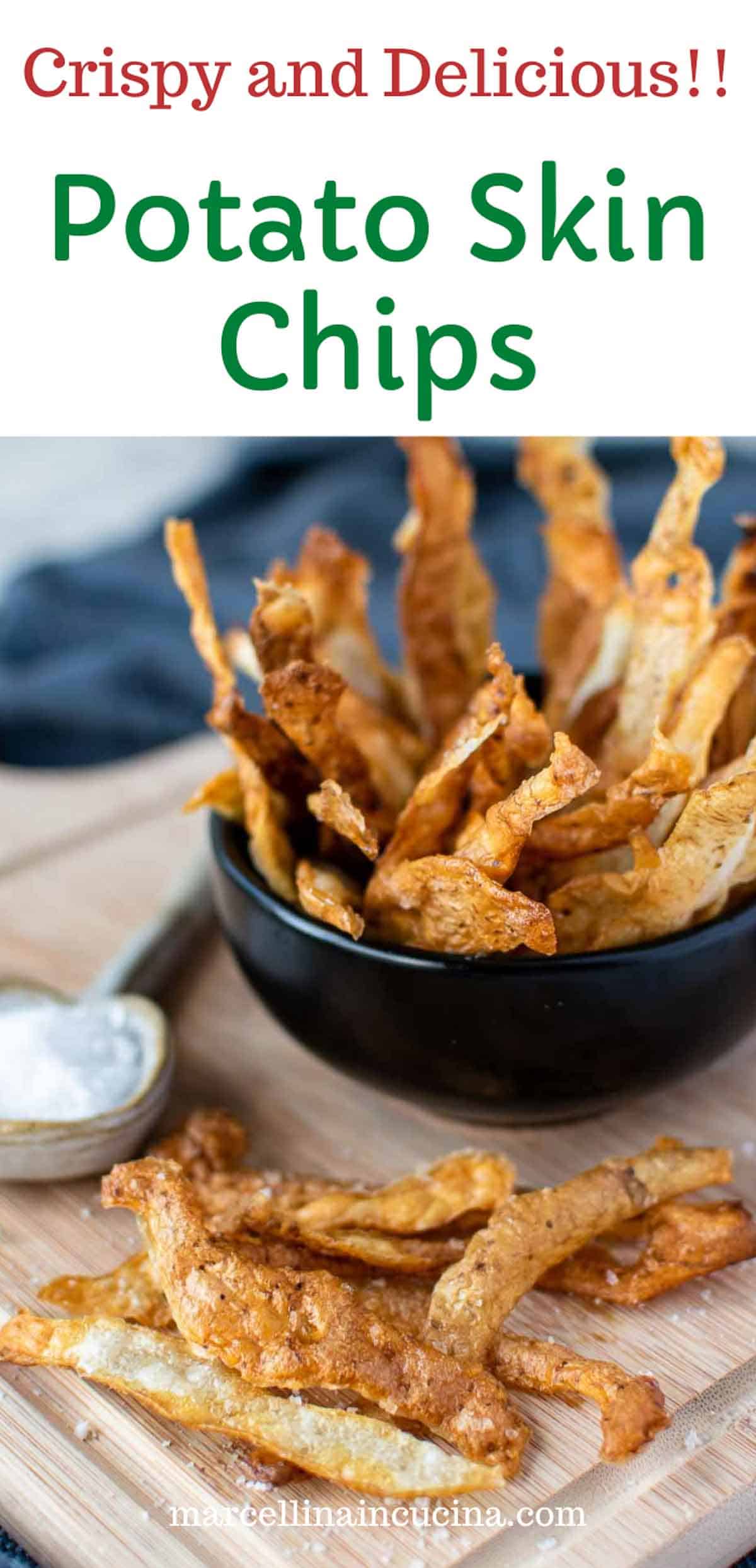 Potato Skin Chips {Quick and Crispy Snack} | Marcellina in Cucina