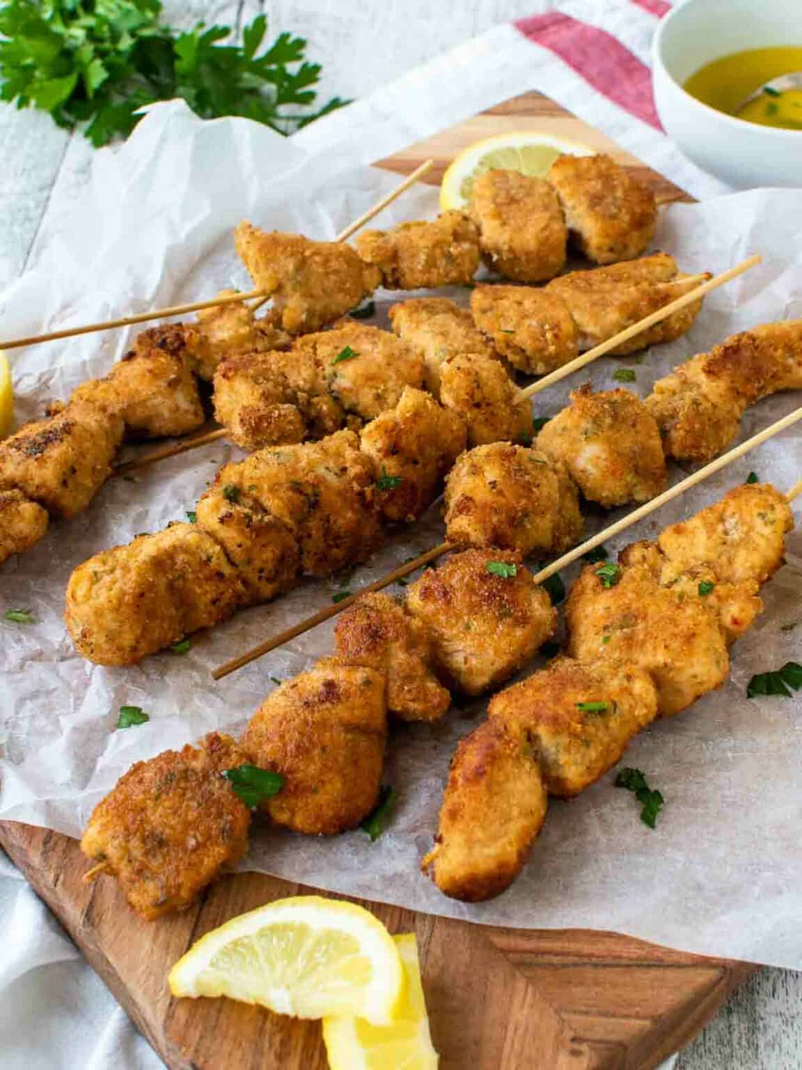 Chicken Spiedini with Garlic Butter Sauce - Marcellina In Cucina