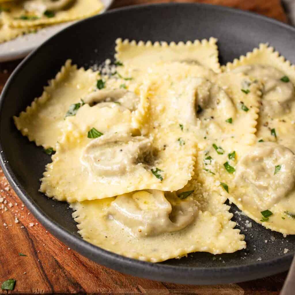 Homemade Mushroom Ravioli
